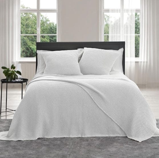 Cotton Blanket BLISS WHITE Two Sizes Linen Boutique